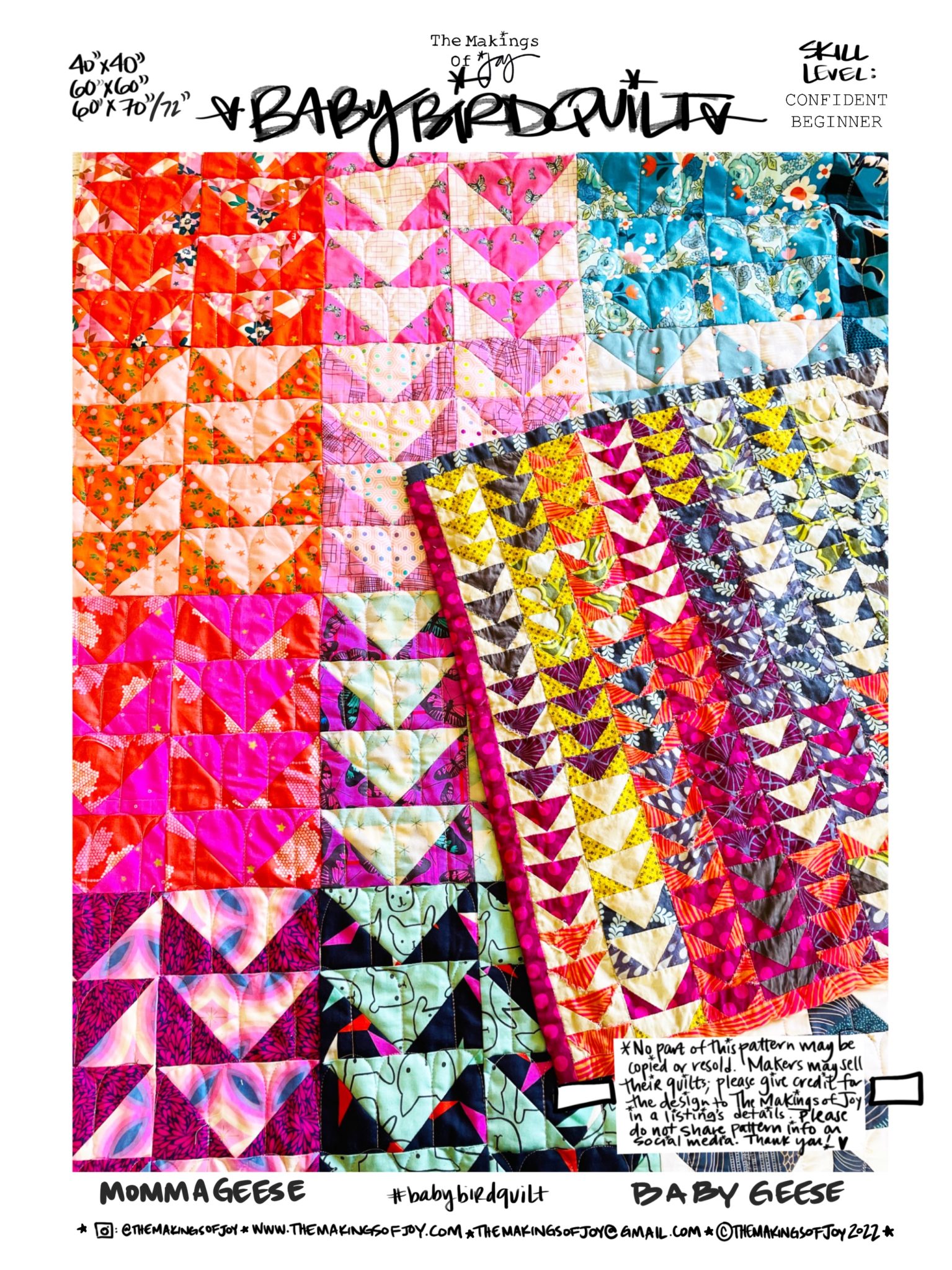 Baby Bird Quilt Pattern – Joy Martin